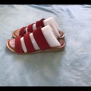 Lucky Brand | Shoes | Lucky Brand Red Leathersuede Fringed Sandals Euc ...